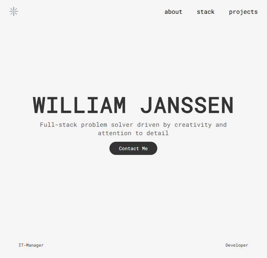 William Janssen | Fullstack Web Developer Portfolio Site